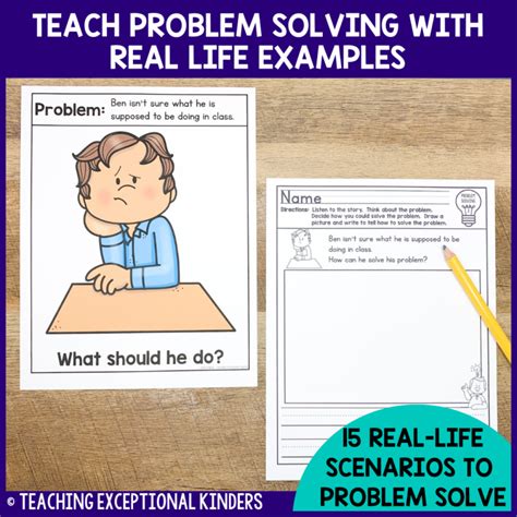 Problem Solving Tools And Worksheets For Kindergarten Teaching