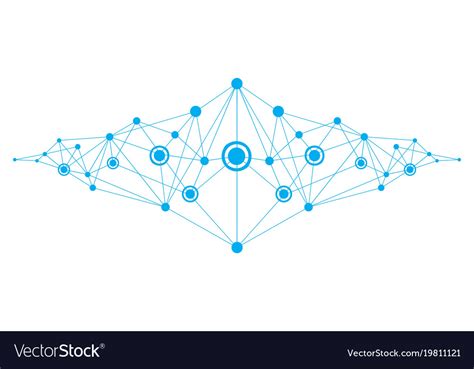Polygonal Space Background With Connecting Dots Vector Image