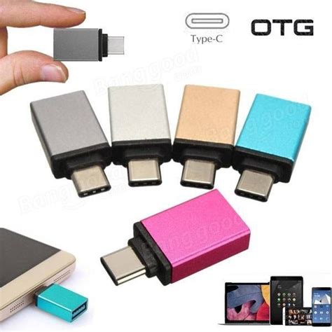 Jual Otg Type C Converter Usb Port To Type C Body Metal Besi Plug Connector Random Shopee