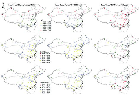 The Spatial Distribution Of Estimated Et0 Performance Under Download Scientific Diagram