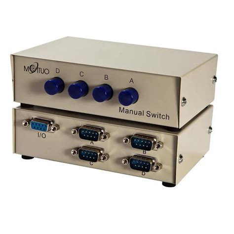 Port RS C DB Pin Manual Switch For PC Rs Serial Port Switch Sharing Splitter Device