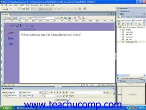 Dreamweaver Tutorial Cascading Style Sheets CSS Adobe Training Lesson YouTube