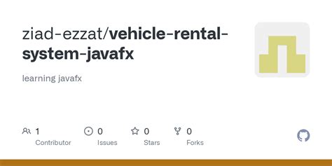 Github Ziad Ezzatvehicle Rental System Javafx Learning Javafx