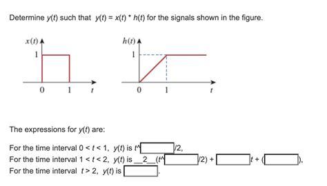 solved determine y t such that y t x t h t for the