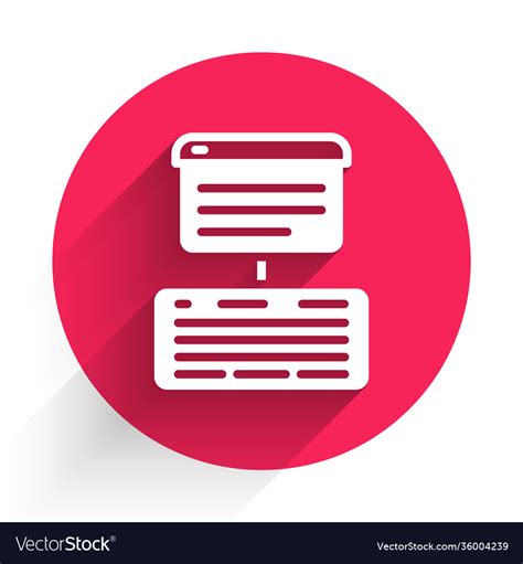 White Server Data Web Hosting Icon Isolated Vector Image