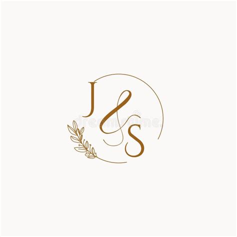 Js Initial Wedding Monogram Logo Stock Illustration Illustration Of