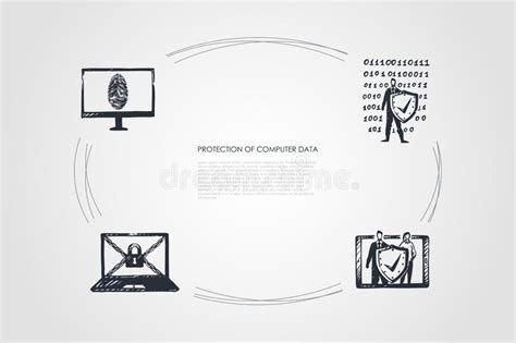 fingerprint with bar code stock vector illustration of concept 2323926