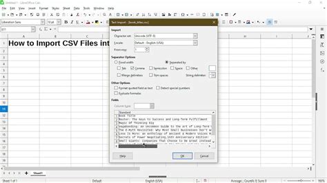 How To Import A Csv File In Libreoffice Calc Youtube