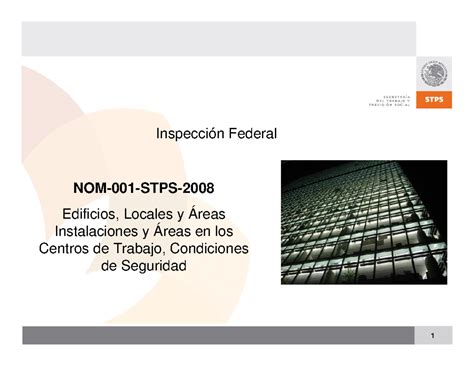 Nom 001 Stps 2 Da Nom 001 Stps Edificios Locales Y Áreas