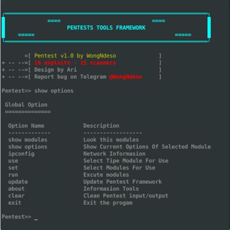 Pentest Tools Framework A Database Of Exploits Scanners And Tools For Penetration Testing