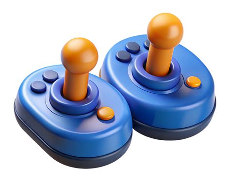 Retro Gaming Joysticks Blue Arcade Controllers Pixel Art Background 55392971 Png