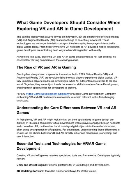 Ppt What Game Developers Should Consider When Exploring Vr And Ar In