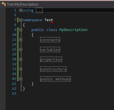 C Visual Studio Region Folding Unfolding Stack Overflow
