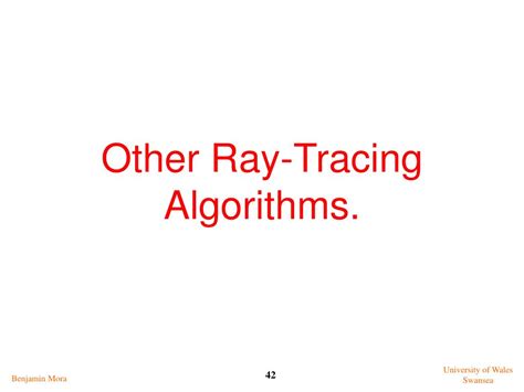 Ppt Computer Graphics 2 Lecture 13 Ray Tracing Techniques Powerpoint