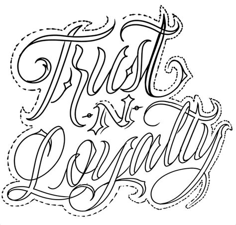 Loyalty Tattoo Stencil