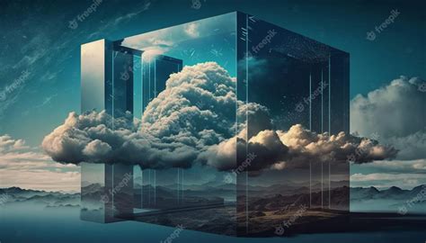 Premium Photo Cloud Computing Concept Data Concept Futuristic Illustration Wallpaper