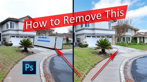 How To Remove Large Objects Using Photoshop Youtube