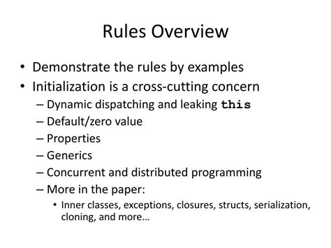 Ppt Object Initialization In X10 Powerpoint Presentation Free