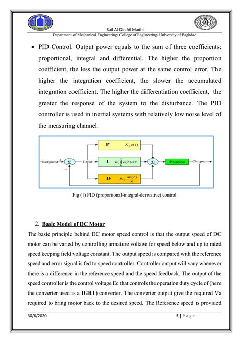 Nonlinear Integral Control For Dc Motor Speed Control With Unknown And