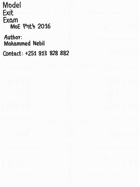 Cs Model Exit Exam With Answers Pdf