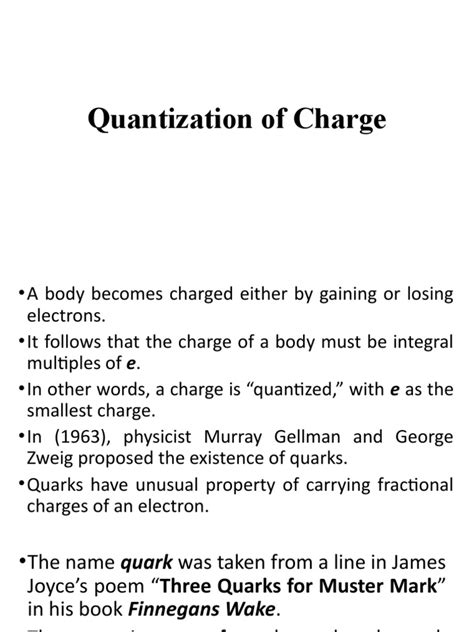 Quantization Of Charge Pdf Electric Field Quark