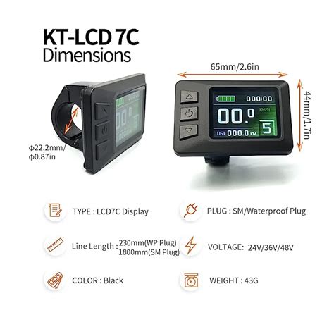 Ebike Lcd 24v 52v Electric Bike Conversion Display For Kt Controller Emotoer