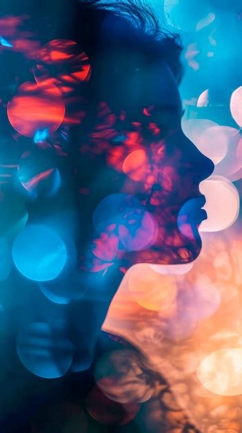 premium ai image profile of a person overlaid with a vibrant array of