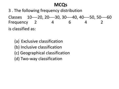 Bi Variate Frequency Distribution Table 2 Pptx