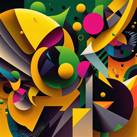 Abstract Shapes Art 1 Etsy