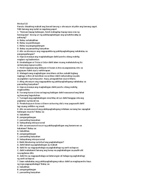 Esp Assessment Part Ii Pdf