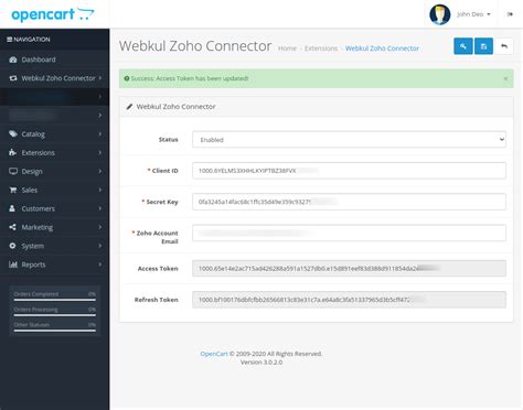 Opencart Zoho Connector Ecommerce CRM Integration WebKul