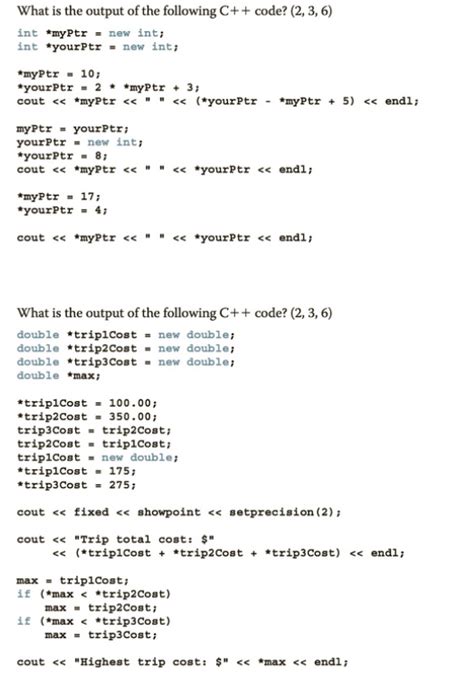 Solved What Is The Output Of The Following C Code 2 3