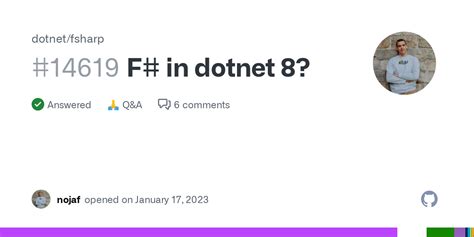 F In Dotnet 8 Dotnet Fsharp Discussion 14619 GitHub