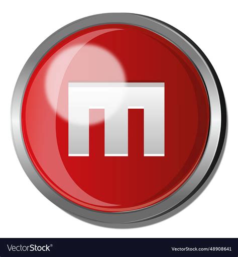 magento round metal button royalty free vector image