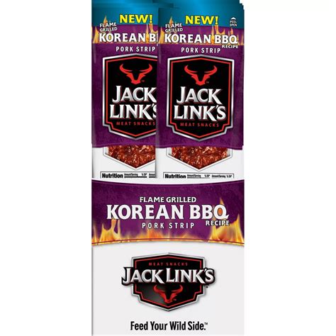 Jack Links Flame Grilled Korean Bbq Pork Strip 08 Oz Snacks Food