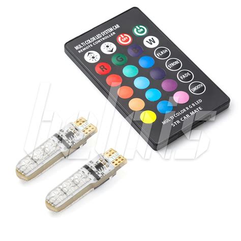 Светодиодные лампы T10 RGB (цветные с дистанционным пультом) — belais