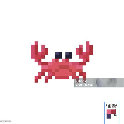 게 캐릭터 픽셀 아트 아이콘입니다 로고 스티커 웹 자수 및 모바일 앱을위한 요소 디자인 고립 된 벡터 그림입니다 8비트