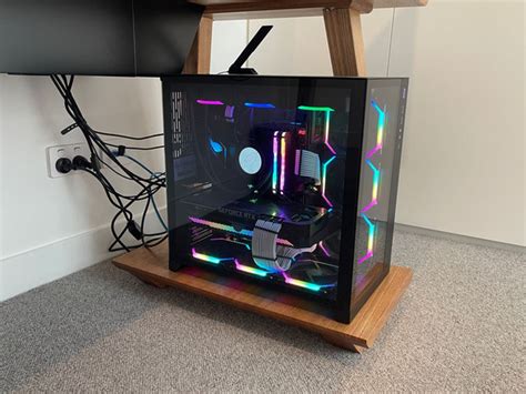 Desktop Tower Stand Solid Wood Australian Made Maram