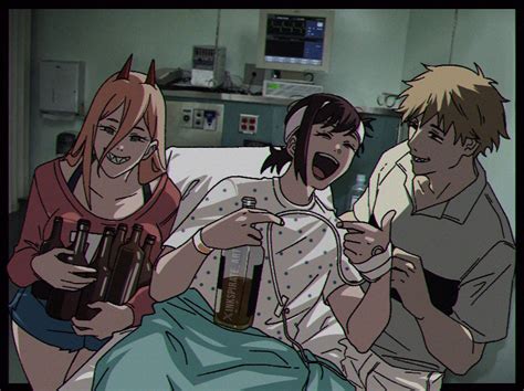 Power Denji And Higashiyama Kobeni Chainsaw Man Drawn By Inkspirate