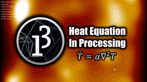 Solving The 2d Heat Equation In Processing Youtube
