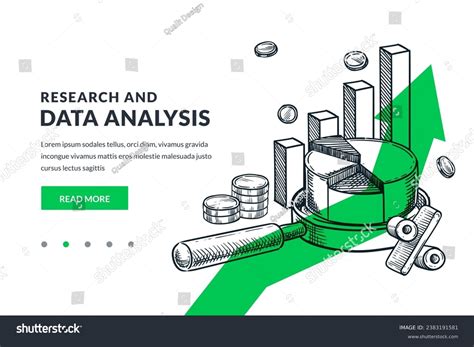 Business Data Analysis Research Concept Magnifying Stock Vector Royalty Free 2383191581