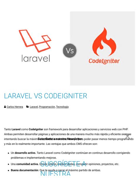 laravel vs codeigniter carlos herrera pdf pdf informática software