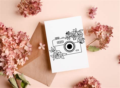 Camera SVG Floral Camera Svg Clickable Camera Svg High Etsy
