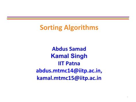 Sorting And Its Types Pptx