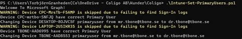 Update Intune Primary User With Powershell Or Azure Automation Mr T