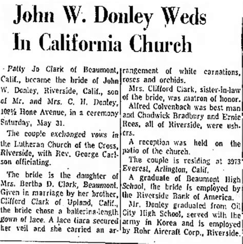 Marriage Of Donley Clark ™