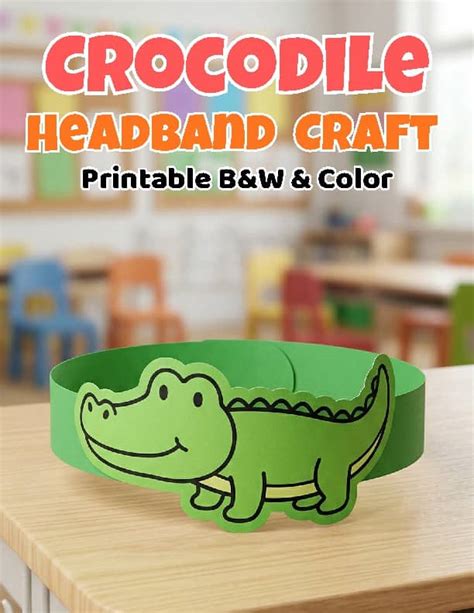 Crocodile Headband Craft Printable Hat Crown Pre K Kindergarten