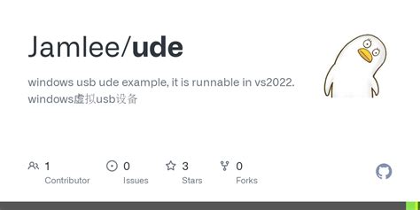 Github Jamleeude Windows Usb Ude Example It Is Runnable In Vs2022