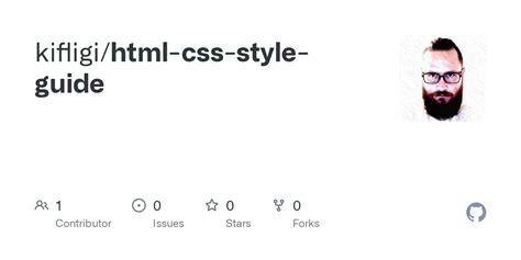 GitHub Kifligi Html Css Style Guide