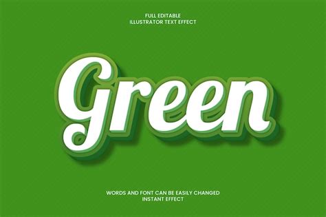 Premium Vector Green Text Effect